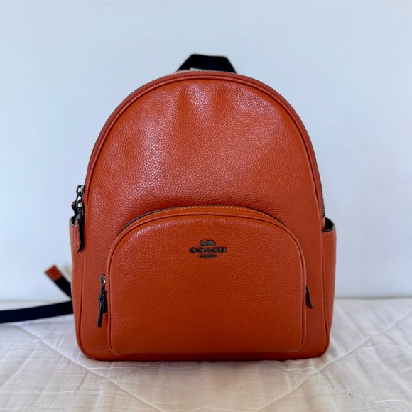 Coach | Bags | Coach Burnt Orange Leather Court Backpack | Poshmark